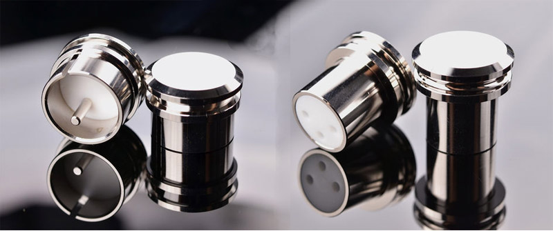 XLR Pure Copper caps (Male/Female) Rhodium-plated | Actsessory Shoppe