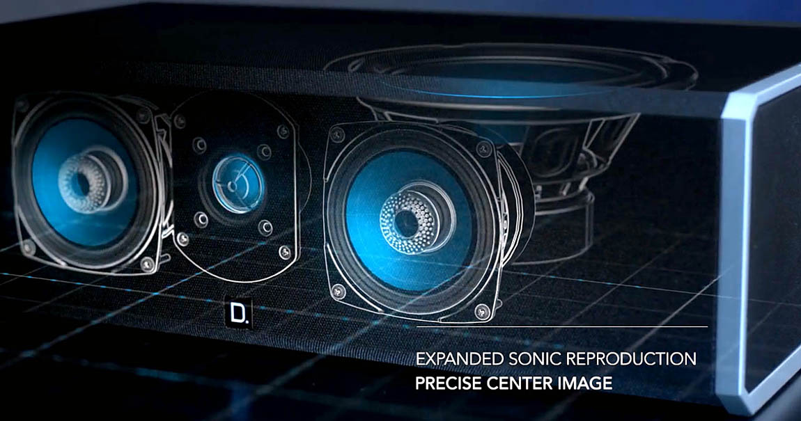 Definitive Technology CS9060 Center Speaker with active 8″ subwoofer