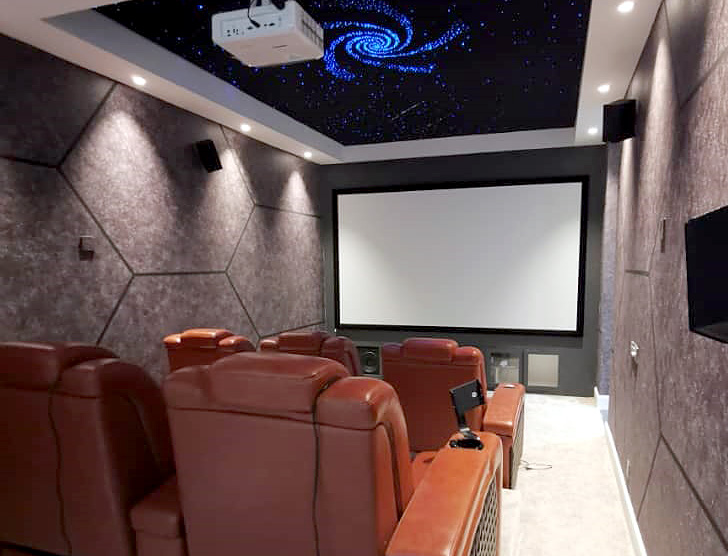 JK 126″ 16:9 8K, 3D Fixed Frame Acoustically Transparent Projection Screen