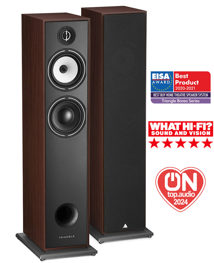 (Clearance) Triangle Borea BR07 HiFi Floorstanding Speaker, Walnut