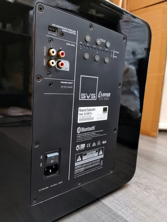 SVS SB-2000 PRO Subwoofer, 550W, 12″, Black Gloss, Sealed Compact Sub