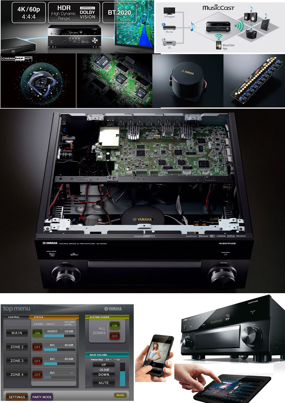 Yamaha Aventage CX-A5100 Flagship 11.2Ch 4K UHD AV Pre-Amplifier + MX ...